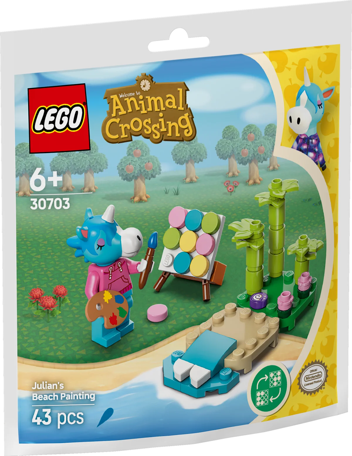 LEGO Animal Crossing · Pintando en la playa con Azulino #30703 – Galebricks